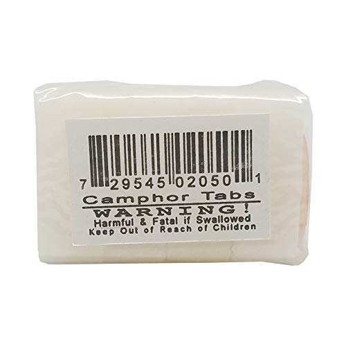Dr. Sana Refined Camphor Block. Multi-Use. Prevents Musty Odors, Stops Silverware and Tools from Rusting. 1 Block. 4 Tablets. Pack of 6