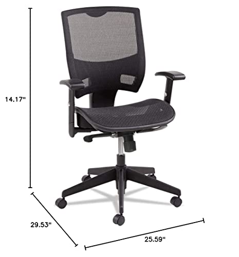 Alera Epoch Series All Mesh Multifunction Mid-Back Chair, Black