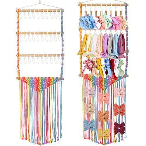 ALinmo Headband Holder Hair Bows Organizer for Girls, Baby Headbands Hair Accessories Organizer Storage Wall Hanging Decor for Toddler Girls Room