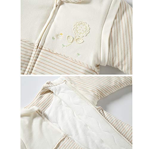 Newborn Baby Sleeping Sack Bag Winter Warm Padded Wearable Blanket Swaddle 2.5 Tog, Striped 0-8 Months