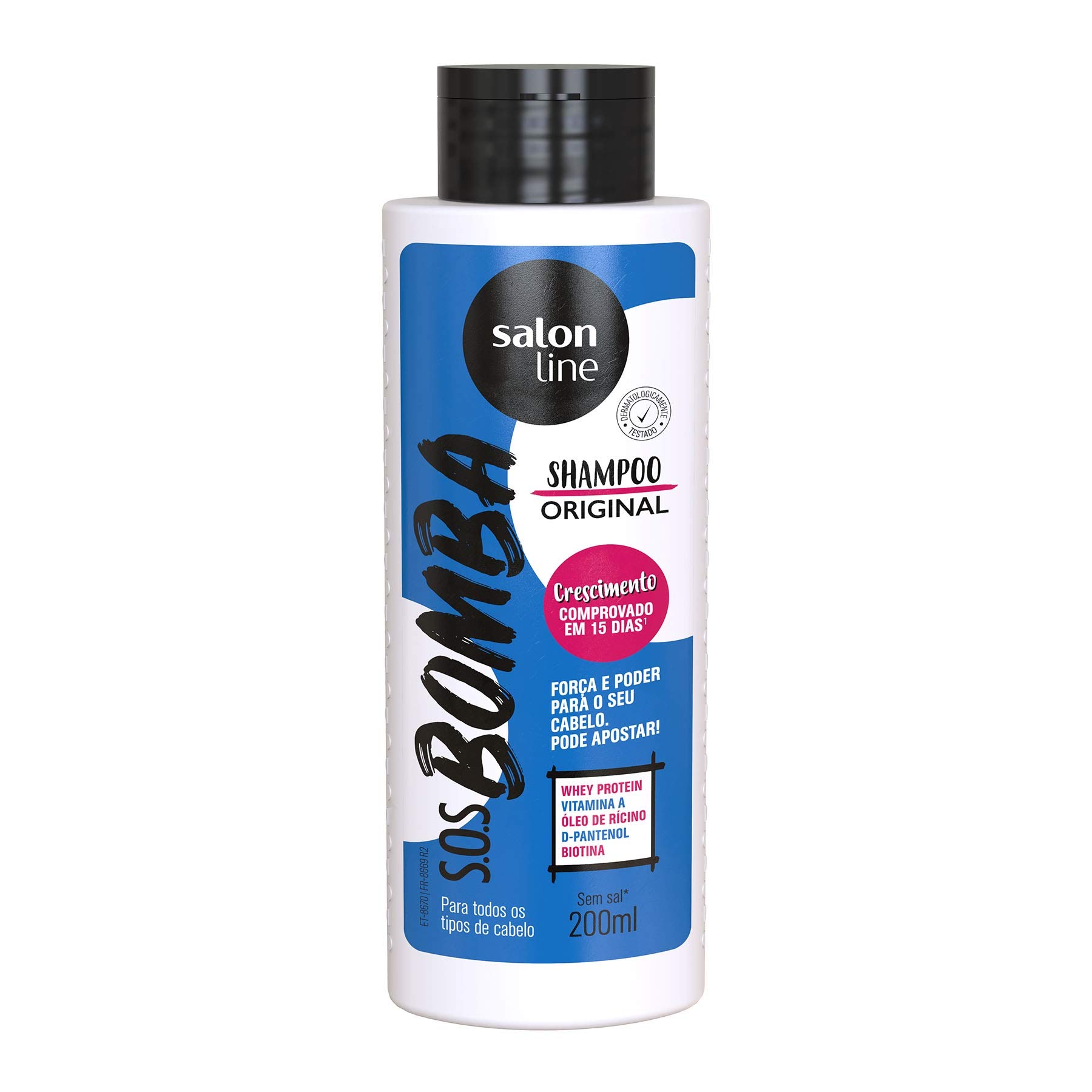 Salon Line - Linha SOS Bomba (Original) - Shampoo 200 Ml Treatment (SOS Bomb Original) Collection - Shampoo 6.76 Fl Oz