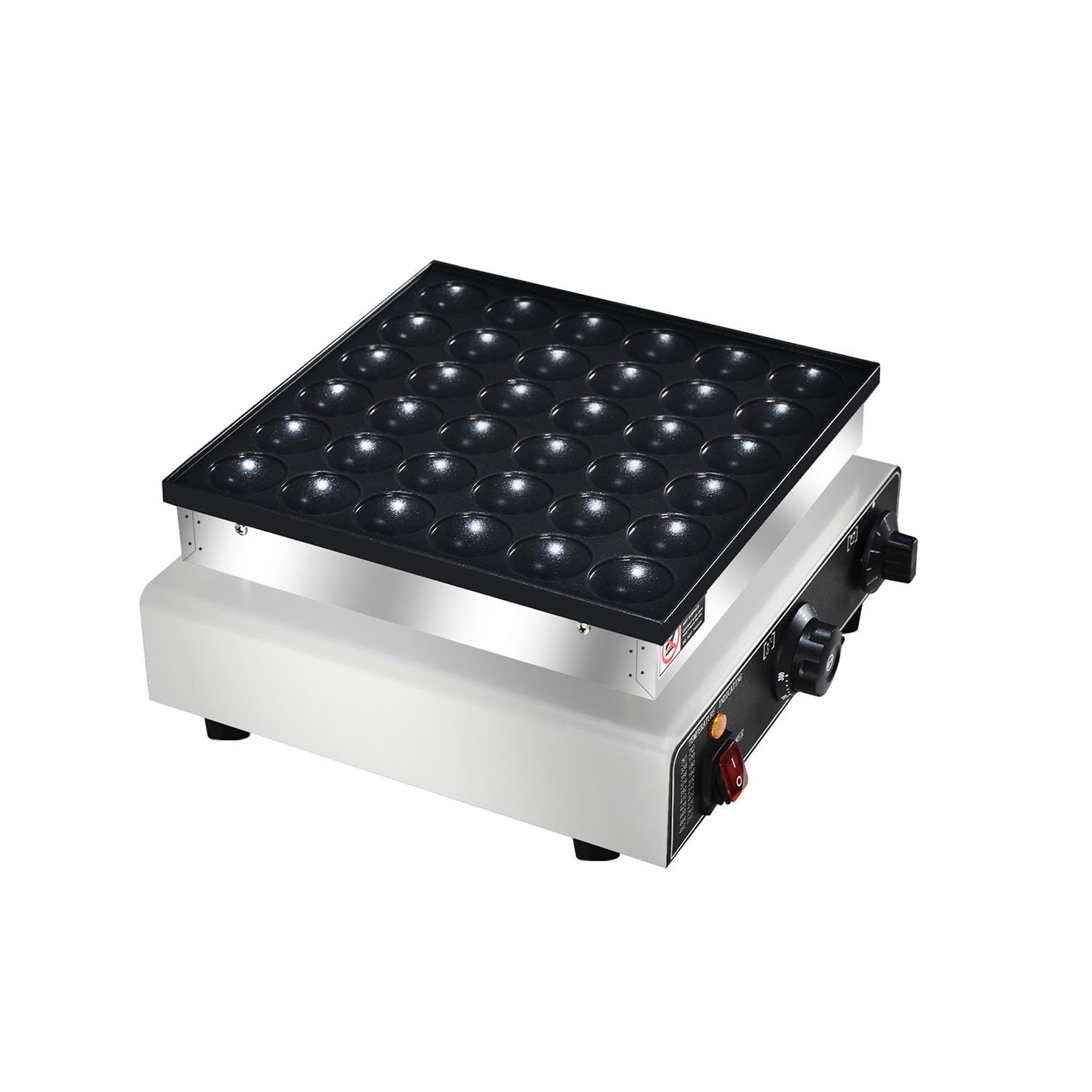 110V Commercial Mini Dutch Pancake Maker ,36PCS Dutch Pancake Baker Machine ,Nonstick Dorayaki Maker,Dutch Poffertjes Grill,Stainless Steel, Breakfast,Snacks, Desserts, Restaurants, Cafes
