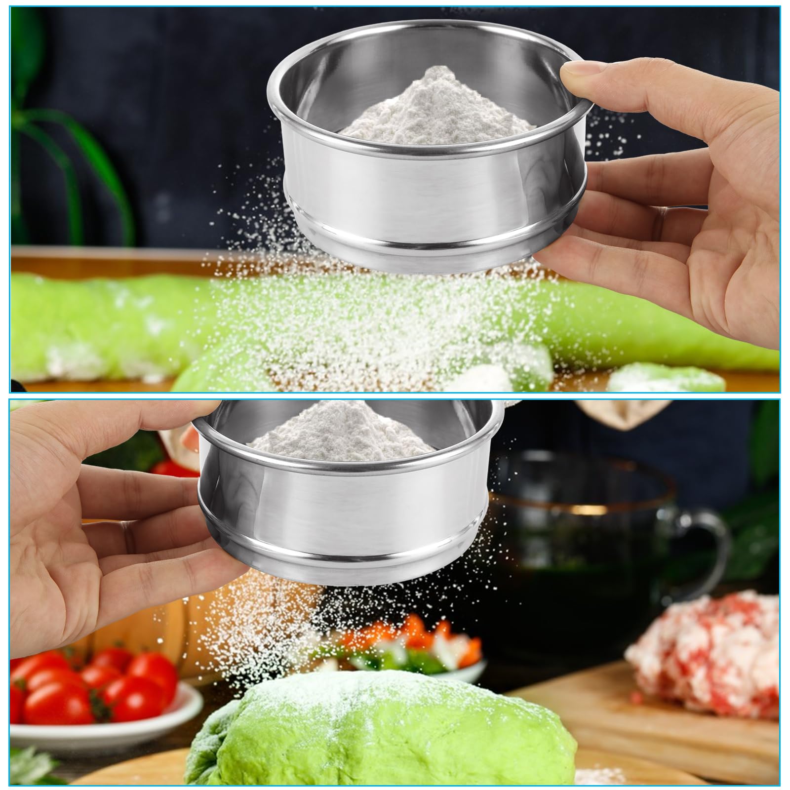 2 PCS Lab Sieves 304 Stainless Steel Test Sieves 100 Mesh 0.154mm + 10 Mesh 2mm Aperture Lab Standard Test Sieve φ10cm/4”Dia Economy Test Sieve for Industrial Laboratory