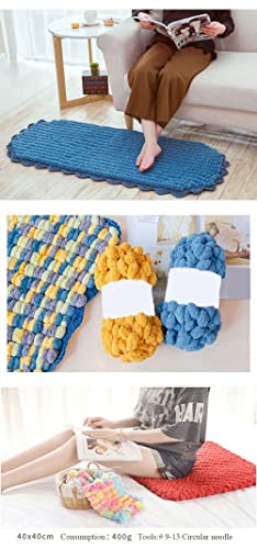 3 Pack Pomp-A-Doodle Yarn, Used for Car seat Cushion, Baby Blanket and Other DIY Knitting Yarn Craft Projects (Bean Paste)