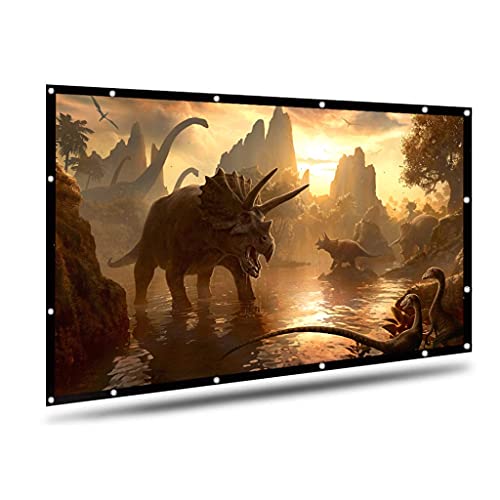 100/120 Inch 16:9 Projector Screen Polyester Portable Front/Rear Non-Crease Foldable Design Home Projection Screen Cloth (Size : 120 inch)
