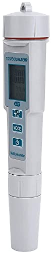 YUESFZ Precise Water Quality Tester 4 in 1 PH TDS EC Temp Test Pen Digital Water Quality Tester Meter for Drinking Water Swimming Pool Practical Water Quality Detector