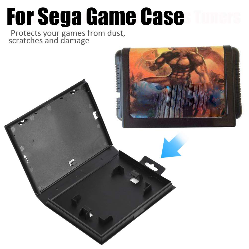 5PCS Game Card Storage Case for Sega Game Cartridge Empty Shell Box Protectors Case Replacement Accessories wear-Resistant to Store Game cartridges for Game Machines Black
