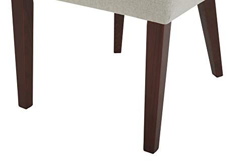 Amazon Brand β Rivet Phinney Contemporary Upholstered Dining Chair, 19.7"W, Wood,Silver