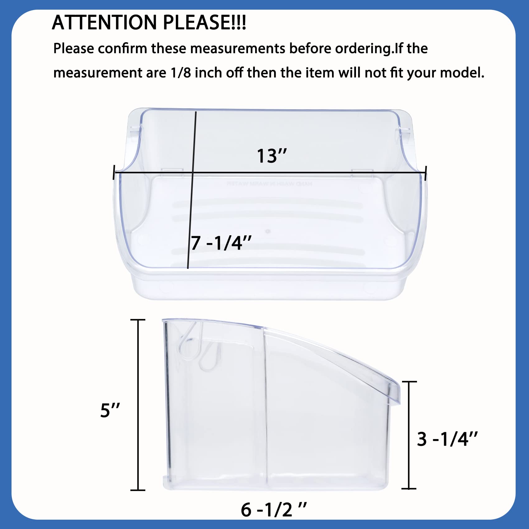 240324502 Refrigerator Door Bin Shelf Replacement, Compatible with frigidaire kenmore electrolux , PS429767, AP2549806 , LFSS2312TF0 , LFSS2312TE0, LFSS2312TP0, DFHS2313MFKA ,Figure 5,6 is Fit Models