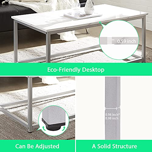 Coral Flower Coffee Table, End Table, Side Table, Bed Table,Modern Elegant Design, for Living Room, Bedroom, White