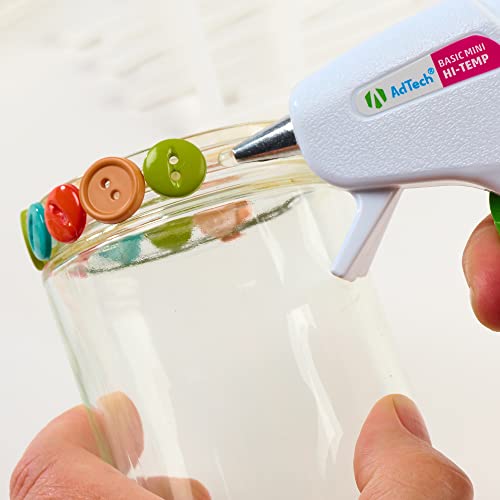 AdTech High Temp Combo Kit Mini Hot Glue Gun with Sticks, White