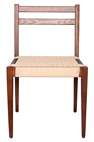 Amazon Brand β Stone & Beam Jane Mid-Century Dining Chair, Set of 2, 19.5"W, Ash Wood, Brown