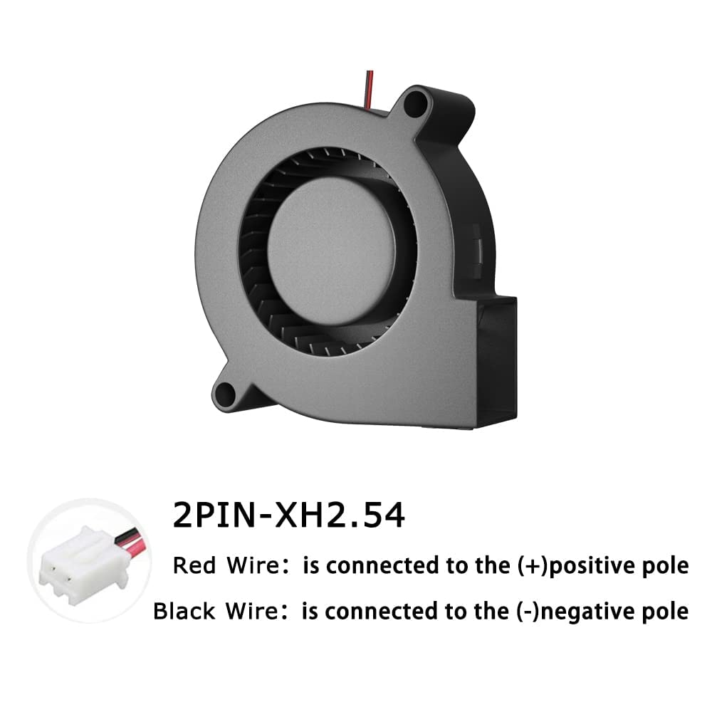 3Pcs HKWANTAT Dual Ball Bearings Brushless DC Cooling 50mm Blower Fan 24v 5015 50x50x15mm 2-Pin