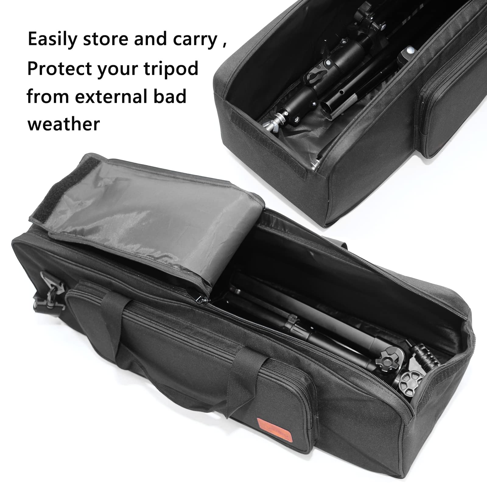 TORIBIO Tripod Case Bag 50"x8.2"x8.2"/127x21x21cm with Padded Water-resistant Heavy-Duty Multi-Function Tripod Carrying Case with Strap,Suit for Lights, Speakers, Cameras, Booms, Microphone Stands