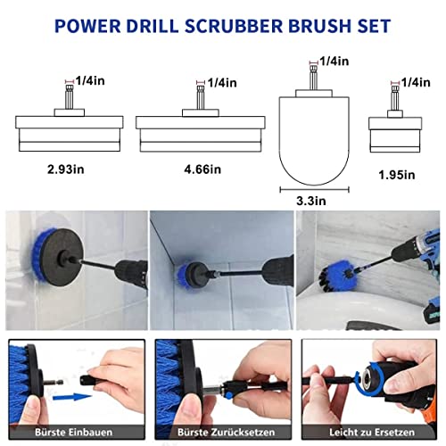 22Pcs Car Detailing Brush Set, Car Detailing Kit, Auto Detailing Drill Brush Set, Car Buffing Sponge Pads Kit, Car Wash Kit, Car Accessories, Cleaning Tools for Wheels Interior Exterior Dashboard