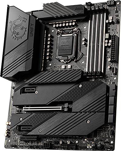 MSI MEG Z590 Unify Gaming Motherboard (ATX, 11th/10th Gen Intel Core, LGA 1200 Socket, DDR4, PCIe 4, SLI/CFX, M.2 Slots, Wi-Fi 6E)
