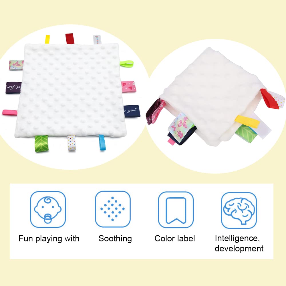 2 Pcs Security Baby Blankets Soft Soothing Towels Comfortable Infant Snuggle Blankets for Children Toddler