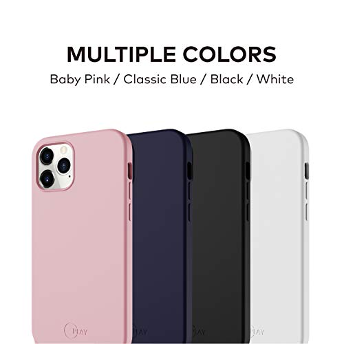 SwitchEasy Compatible with iPhone 12 / iPhone 12 Pro Case - Play, Liquid Silicone Case with Crossbody Lanyard, Adjustable Fashion Neck Strap, Full-Body Shockproof Protection - Black