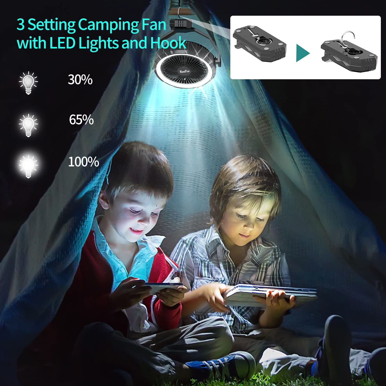 10000mAh Misting Fan Portable with Detachable Water Tank 400ml, 8 Inch Powerful Cool Mist Clip Fan, Battery Operated Rechargeable Fan, 2 Mister Modes, Sleep Timer, LED Lights, for Golf Cart, Outdoors