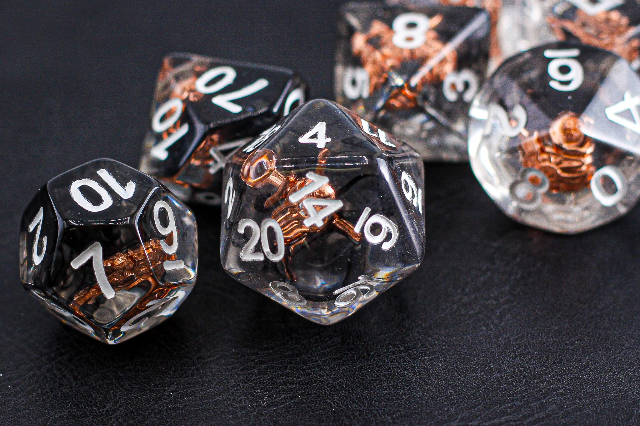 3DEGOS Black Rogue Pirate DND Dice Set for Dungeons and Dragons Gifts, D&D, D and D, Pathfinder, Accessories, D20, Polyhedral, Resin Dice, Metal, Dice Tray, Tower, Bag, Box