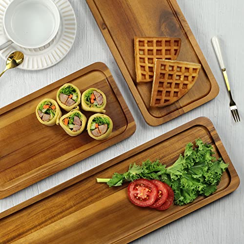3 Tier Serving Tray Can Collapsible, Acacia Wooden Cupcake Stand Three Tiered, Tier Serving Stand with 3 Acacia Wooden Serving Platters for Entertaining, Rustic Wood Tray Vintage Party Buffet, Cupcake