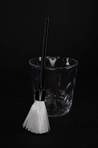Taction Professional Fiberglass Fingerprint Brush, White (Includes Protective Tube case)