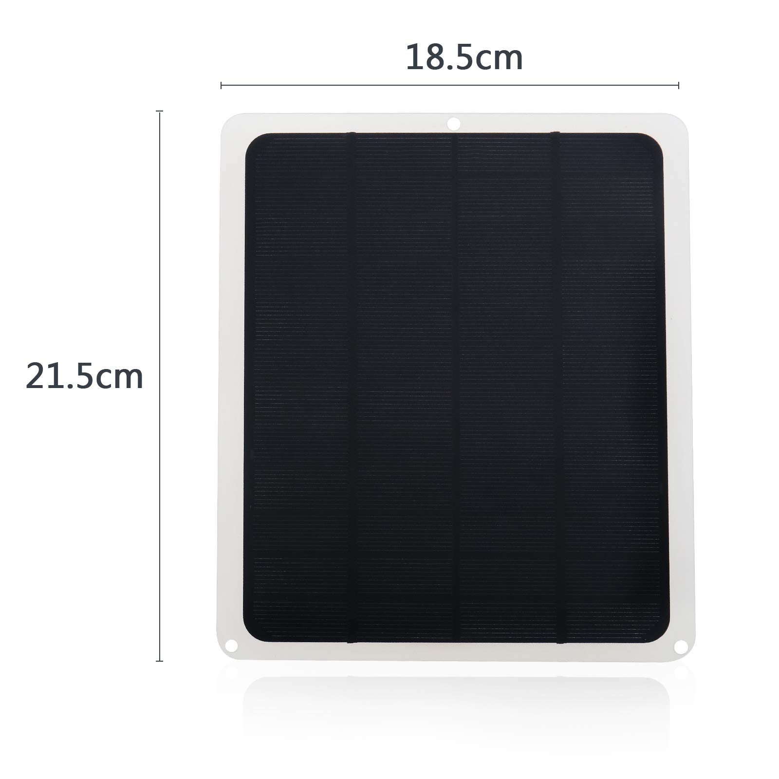 12V DC USB 5V Solar Car Battery Charger Portable SunPower Panel Trickle with Cigarette Lighter Plug Alligator Clip Cables USB Port Outdoor Travel Camping