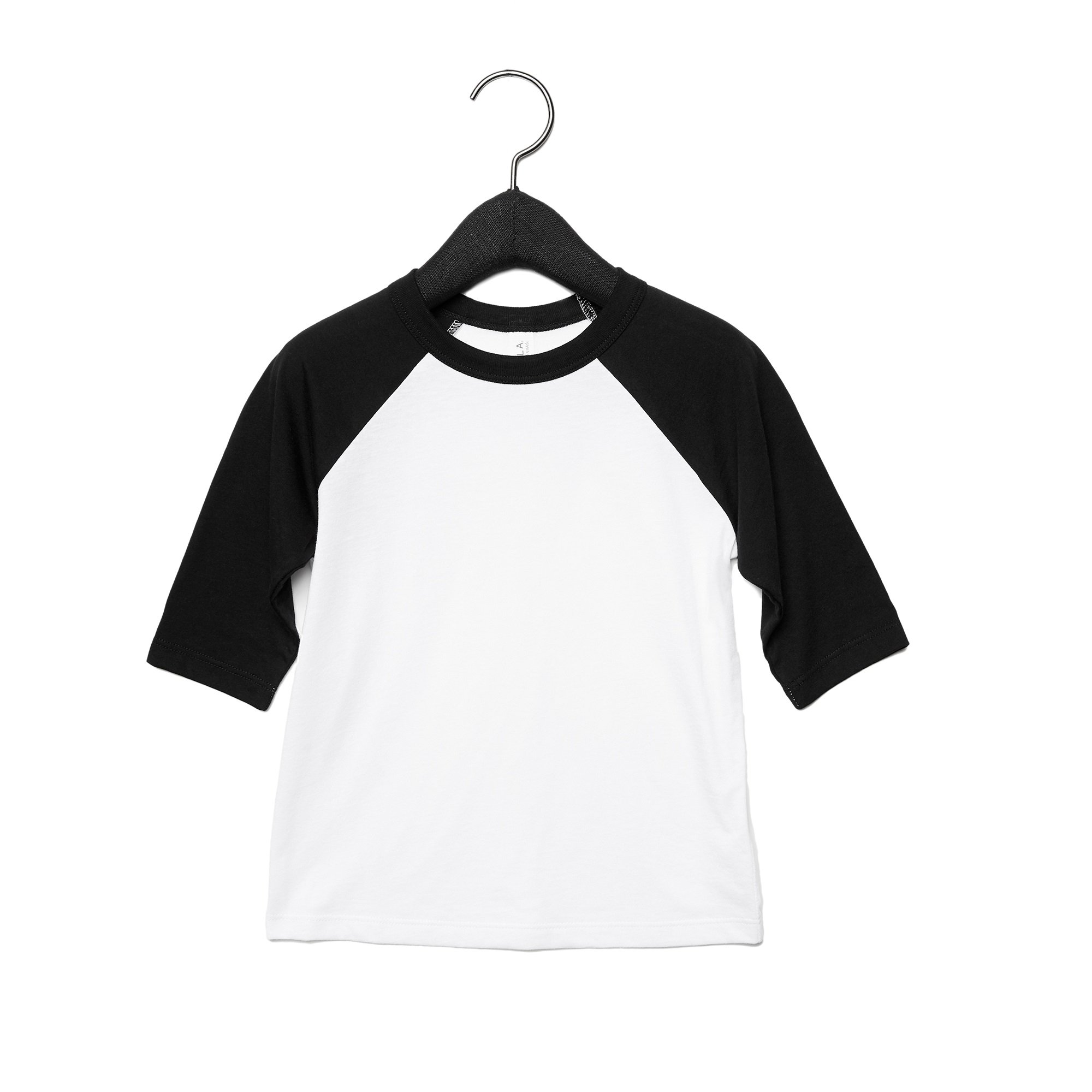 Bella Canvas 3/4-Sleeve Baseball T-Shirt (3200T) White/Red, 5T
