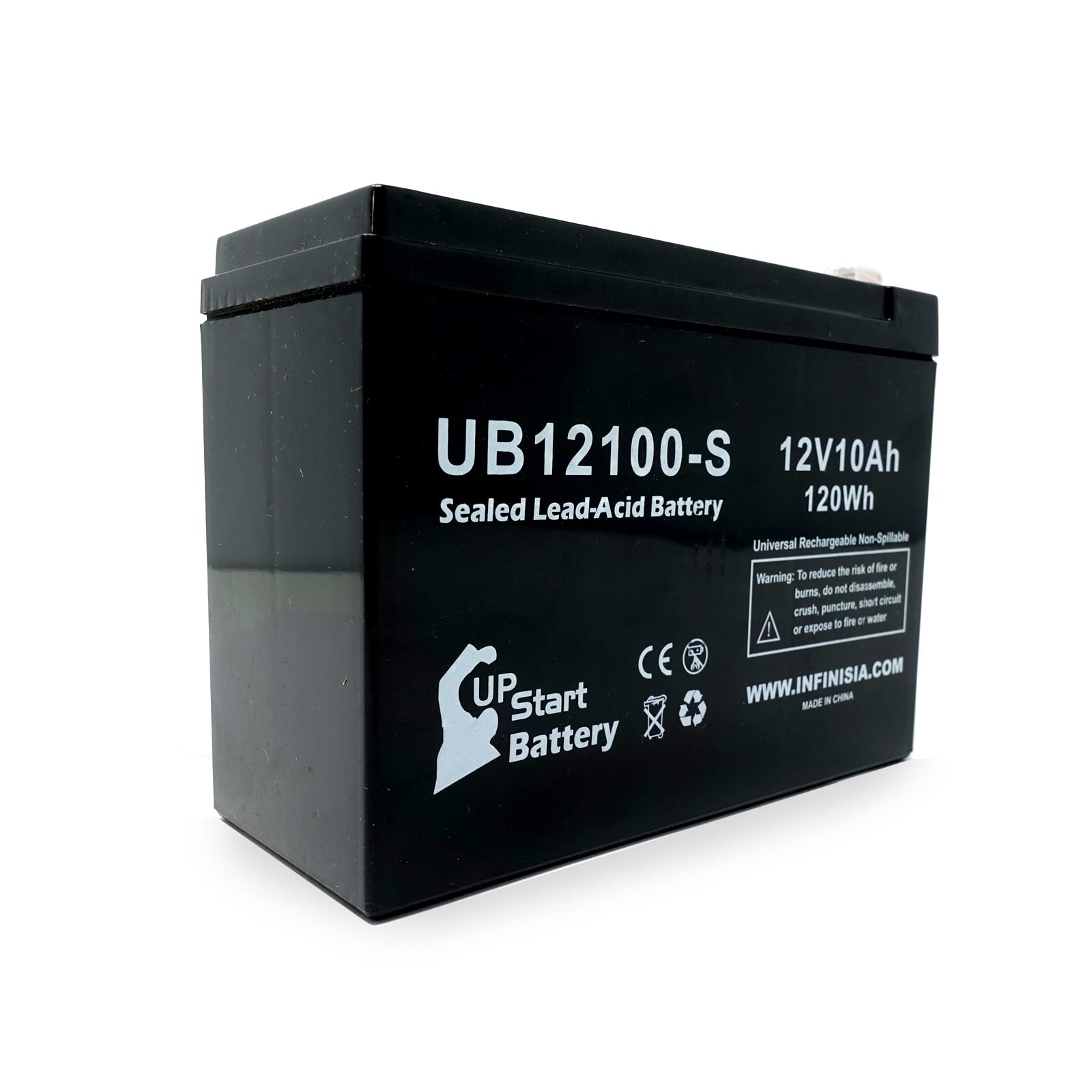 3 Pack Replacement for Neuton Mowers CE6 Battery - Replacement UB12100-S Universal Sealed Lead Acid Battery (12V, 10Ah, 10000mAh, F2 Terminal, AGM, SLA)