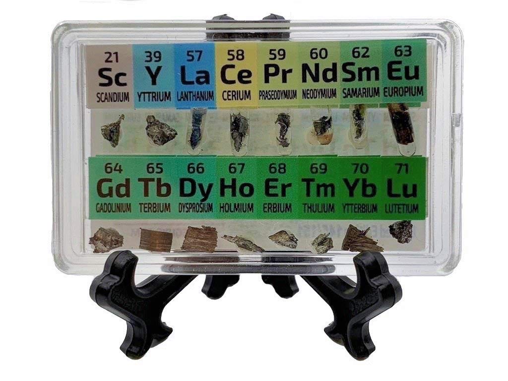 Rare Earth Micro Element Set. Scandium, Yttrium, Lanthanum, Cerium, Praseodymium, Neodymium, Europium, Gadolinium, Terbium, Dysprosium, Holmium, Samarium, Erbium, Thulium, Ytterbium, Lutetium.