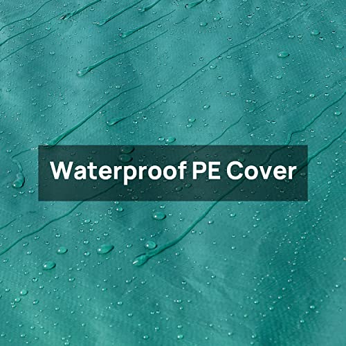 walnest Auto Storage Shelter Car Garage Steel Heavy Duty Carport Canopy Metal Frame Tent Waterproof (10×10×8ft, Green)