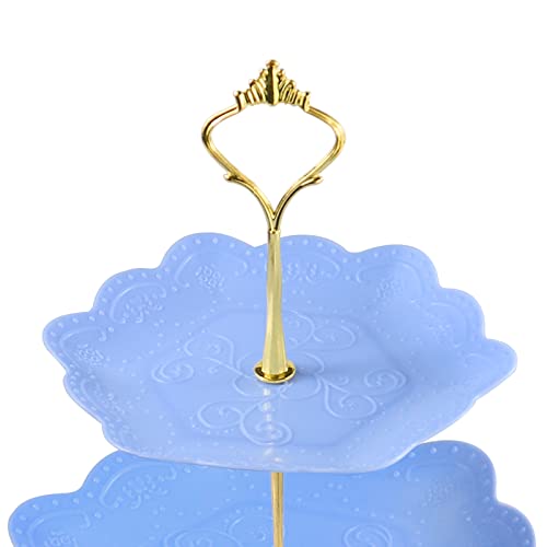 3 Pcs 3-Tier Cupcake Stand Fruit Plate Cakes Stand Tower for Halloween Wedding Home Birthday Tea Party Serving Platter (Hexagon)