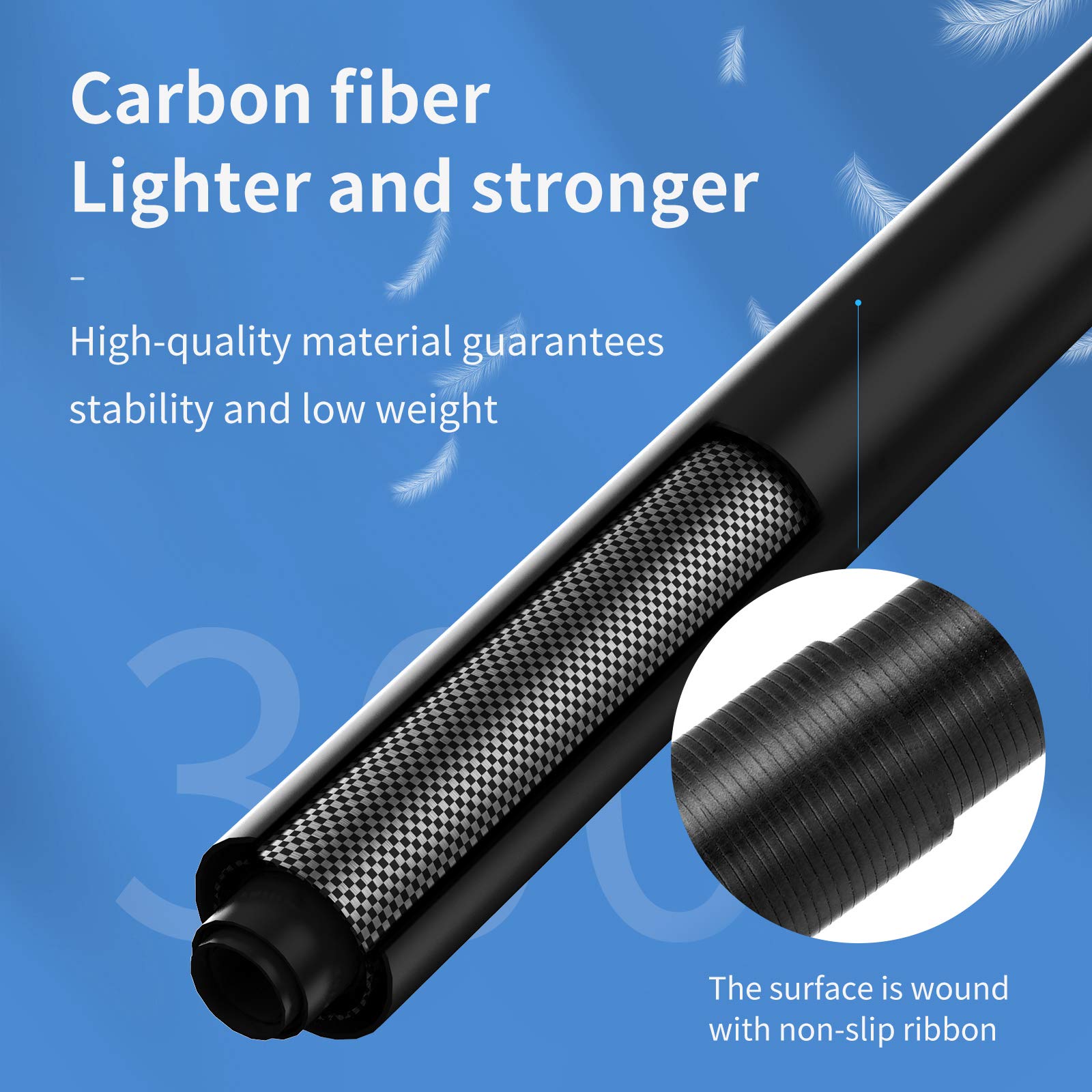 REYGEAK Ultra Long Selfie Stick Pole 3M/118 Inch Carbon Fiber Lightweight Waterproof Extendable Handheld Monopod for GoPro Max Hero 12 11 10 9 8 7 Insta360 X3 GO3 DJI Action 4 3 Camera