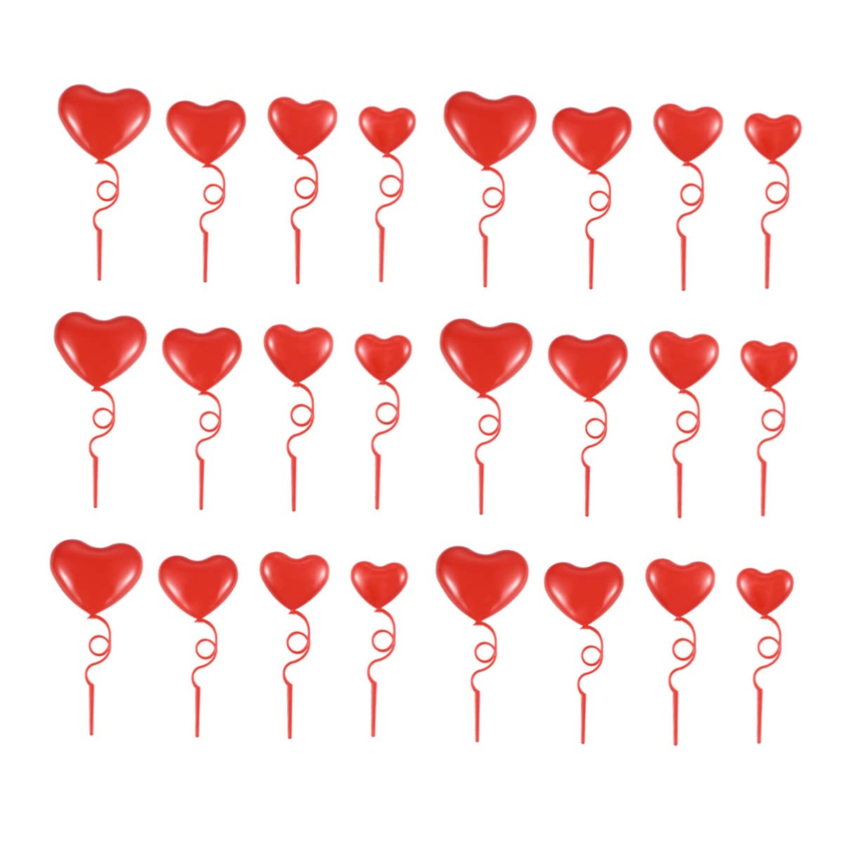 24pcs Valentines Day Cupcake Toppers Valentines Day Cake Picks Happy Valentines Day Cake Decor Valentines Day Party Favors Bridal Shower Cake Decors Heart-shaped Insert Card Bride