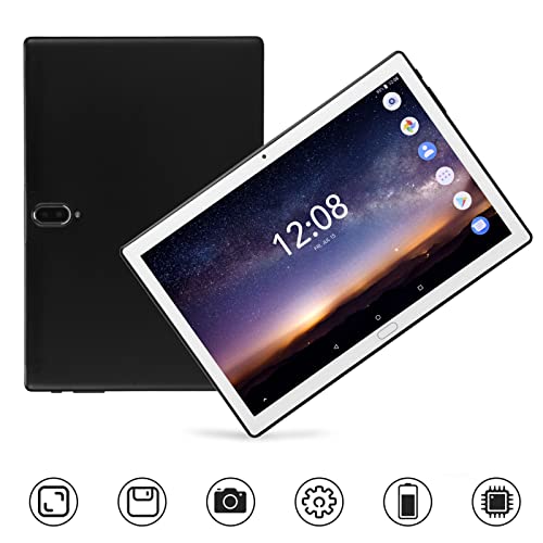10.1 Inch HD Tablet MT6797 Chip 100-240V 2GB RAM 32GB ROM Smart Black Dual SIM Dual Standby Tablet for Work (US Plug)