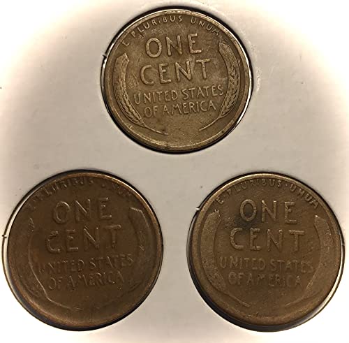 1925 P D S Lincoln Wheat Cent PDS set Penny Seller Good