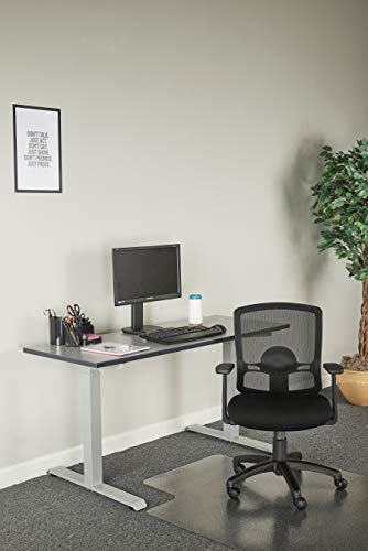 Alera ALEET4017B Etros Series 275 lbs. Capacity Mesh Mid-Back Petite Swivel/Tilt Chair - Black