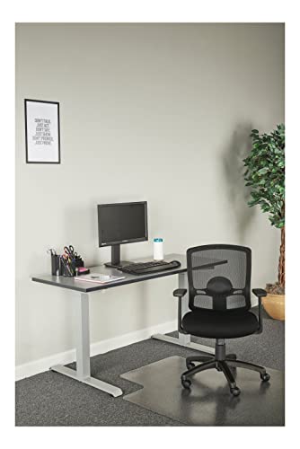Alera ALEET4017B Etros Series 275 lbs. Capacity Mesh Mid-Back Petite Swivel/Tilt Chair - Black