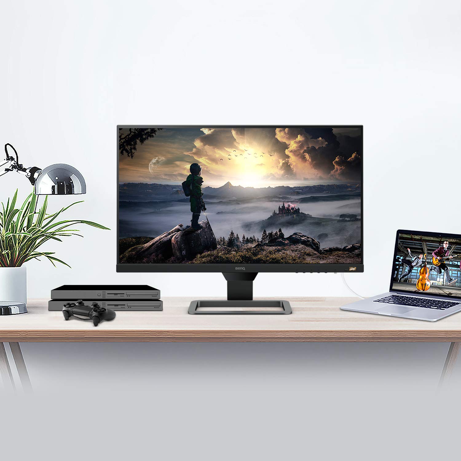 BenQ EW2780 27-inch 1080p Eye-Care IPS LED Monitor 75Hz, HDRi, HDMI, Speakers, Black (Renewed)