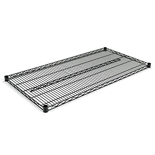 Alera SW584824BL Industrial Wire Shelving Extra Wire Shelves, 48w X 24d, Black, 2 Shelves/Carton