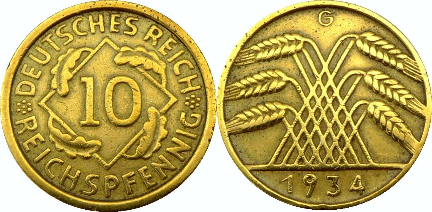 1936 Varies 7 DIFF RARE HIGH GRADE NAZI COINS!! ALL PFENNIG DENOMINATIONS (1-2 PF BRONZE, 5-10 PF BRASS) 4 w SWASTIKA!! MIXED DATES 1,2,5,10 Pfennigs Seller Average Extra Fine or better!
