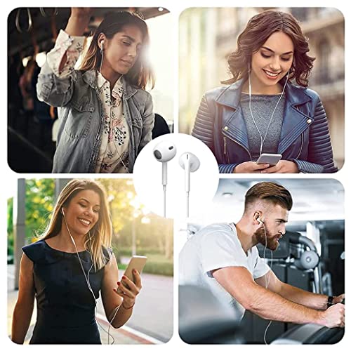 2 Pack Apple Earbuds Headphones with Lightning Connector【Apple MFi Certified】 in-Ear Noise Cancelling Wired Earbuds for iPhone 14/13/12/11/SE/XR/XS/8/7 - All iOS(Bulti in Microphone & Volume Control)