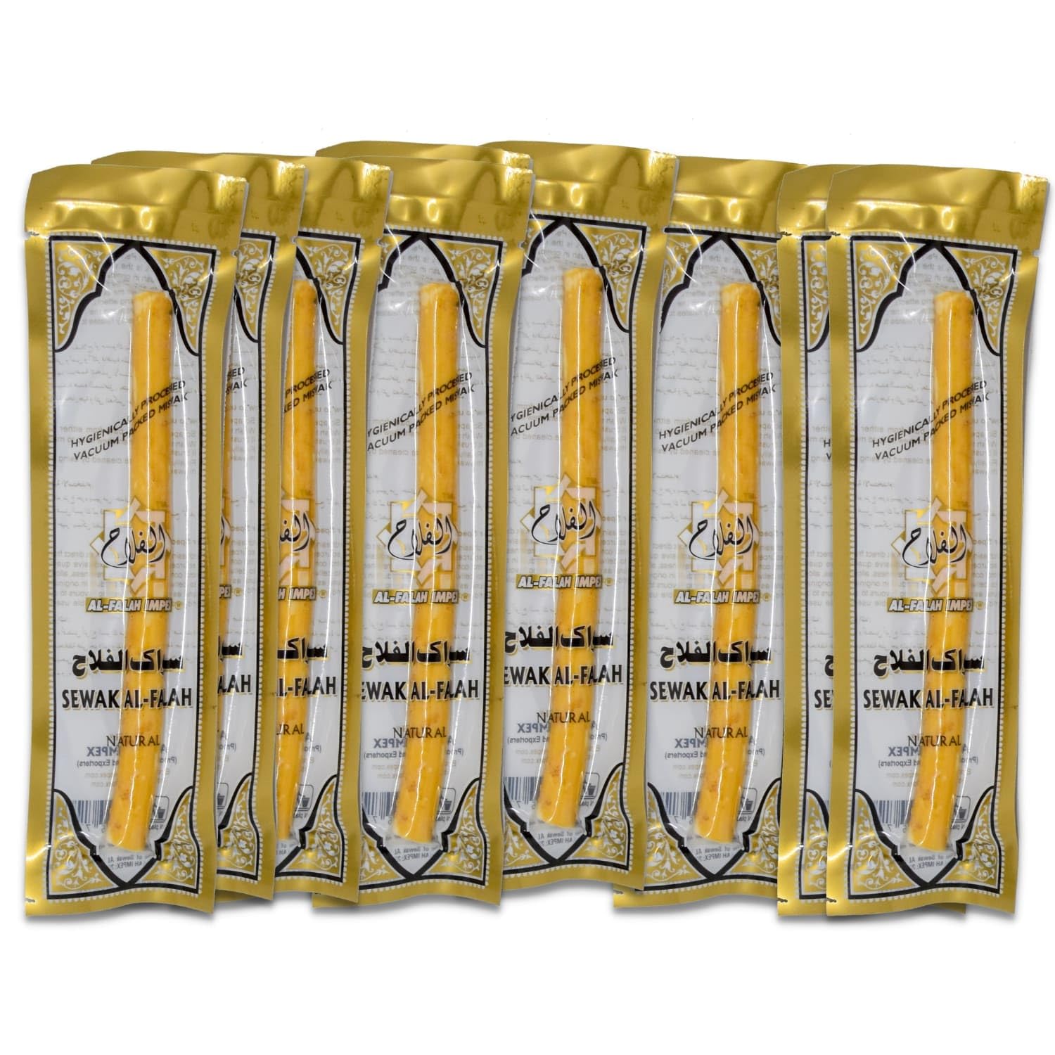 bonballoon 30 Pcs Al Falah Siwak Meswak Miswak Arak Peelu Al Falah (Thirty Tooth Sticks) Chewing Stick with Natural Flavor Herbal Toothbrush Vacuum Sealed Breath Freshener