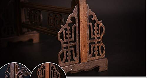 6 Pcs Brush Pen Set with Stand Holder Chinese Calligraphy Painting Art Wood Shelf Include Writing Brush