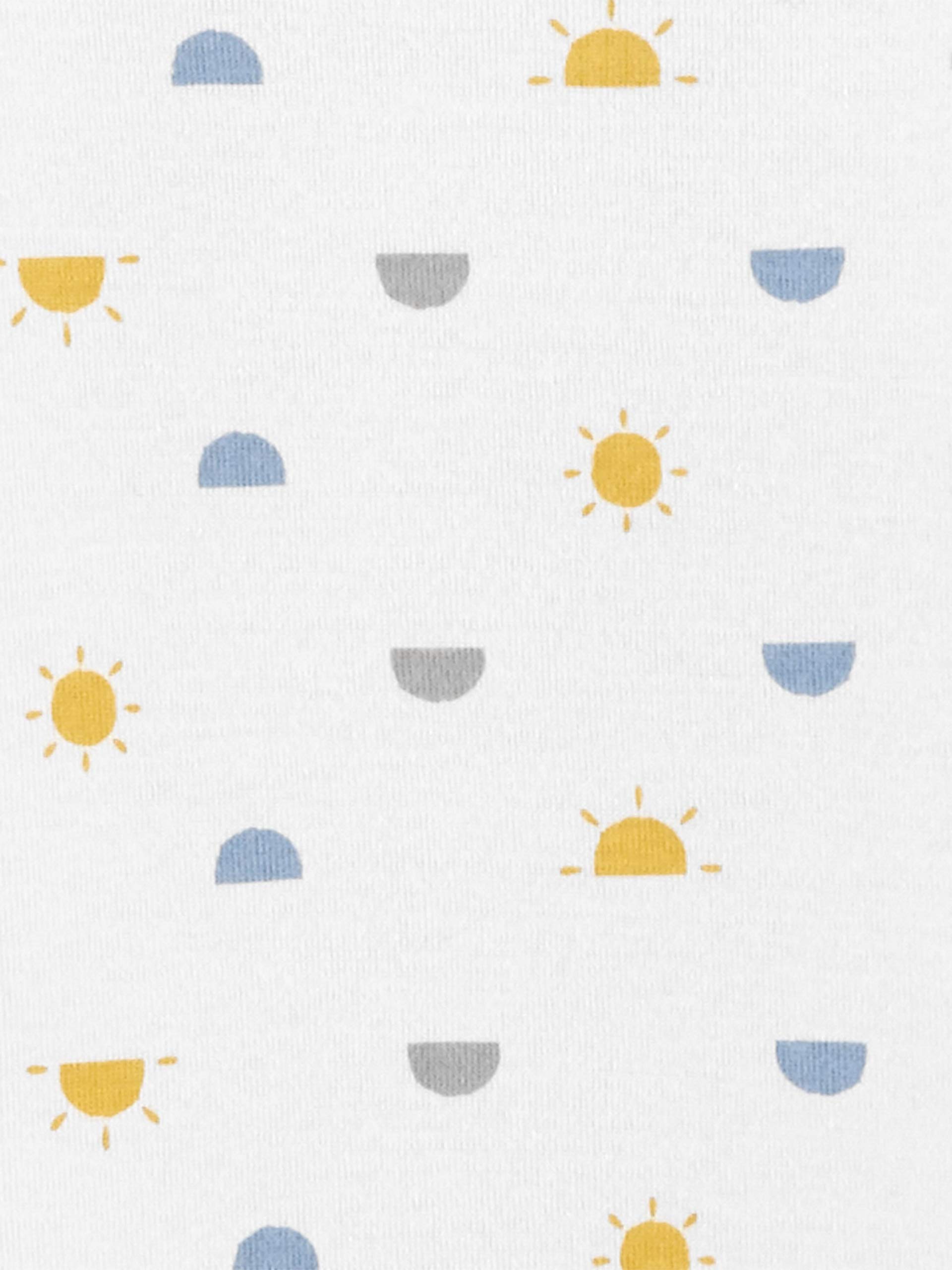 Simple Joys by Carter's Baby Boys' Cotton Sleeper Gown, Pack of 3, Heather/Stripe/Whales, 0-3 Months