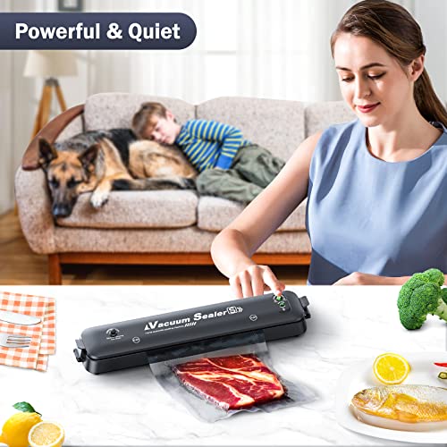 AllToU Vacuum Sealer, Food Saver Vacuum Sealer Machine, Sealer Machine Mini for Food Storage Dry and Moist Food Modes Compact,Mason Jar Vacuum Sealer