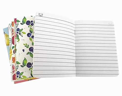 Alimitopia 24pcs Mini Notebook,Portable Pocket Journal Steno Memo Notebook MiniDaily NotePad (Fruit Patterns (24pcs))