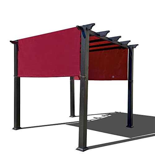 Alion Home Universal Waterproof Pergola Shade Cover β Pergola Replacement Canopy β Outdoor Adjustable Shade Cover with Heavy Duty Weighted Metal Rods (16' x 7', Burgundy Red)