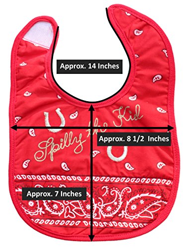 4Rodeo Western Bandana Spilly The Kid Baby Infant Bib (Red)