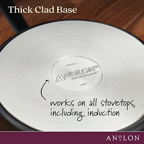 Anolon Smart Stack Hard Anodized Nonstick Cookware, 11 Piece Set, Black